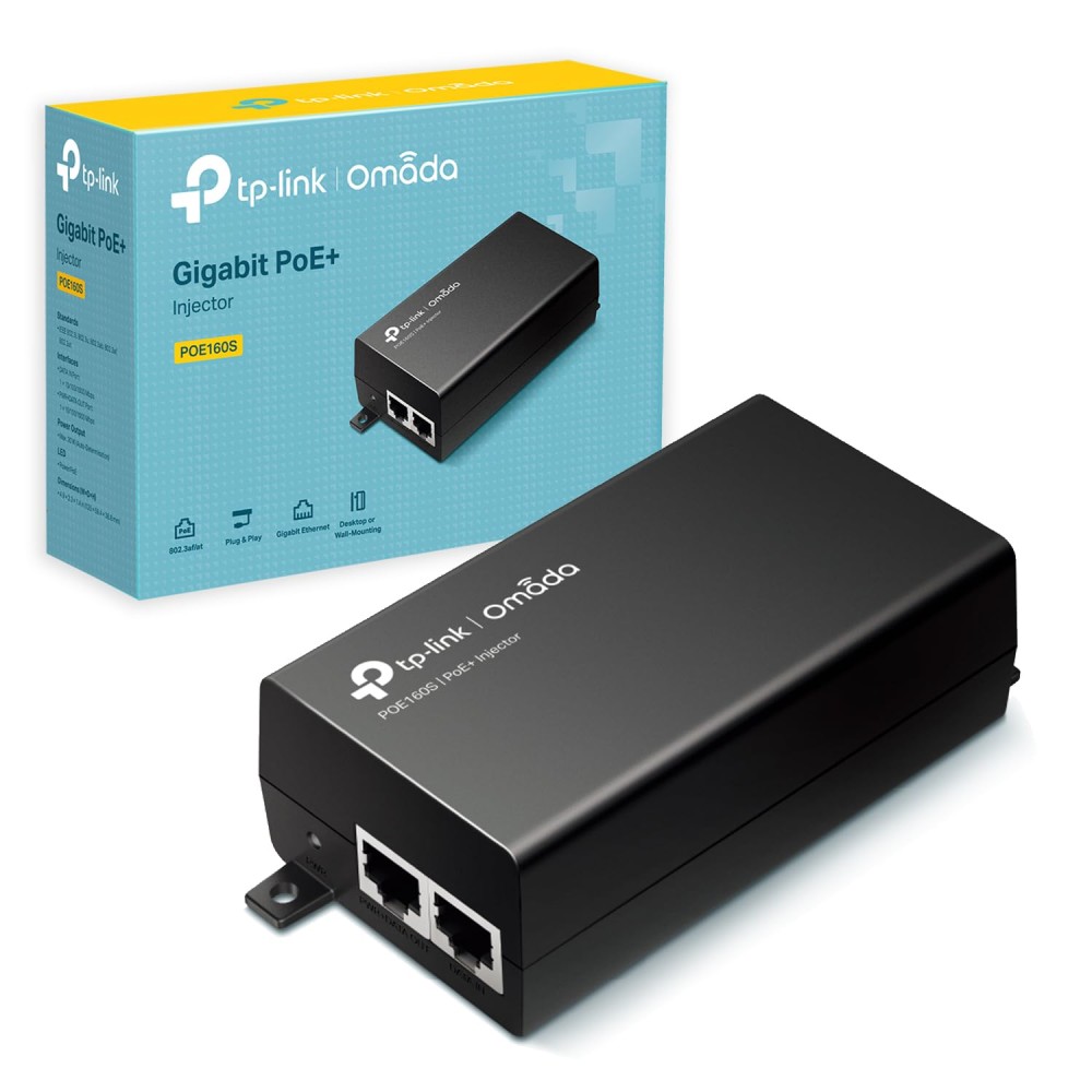 Injector POE TP-Link Omada POE160S 48V 0.5A 30W 10/100/1000 Mbps